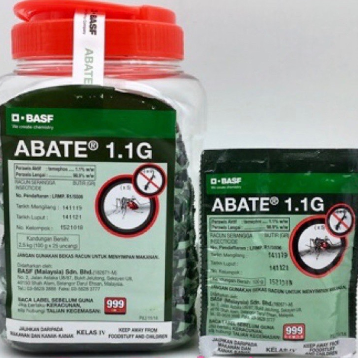 Abate 1.1G (1x100g & 10x10g ) Aedes Mosquito Larvae Killer 1x100g Lek ...