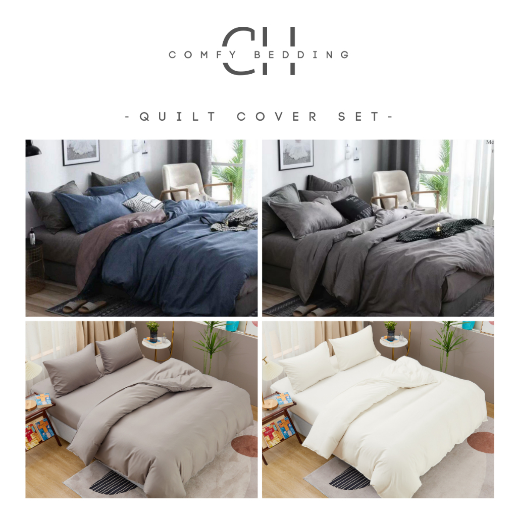 Comfy Bedding Cadar Bedsheet Single 3in1 / Queen King Size 4in1 Quilt ...