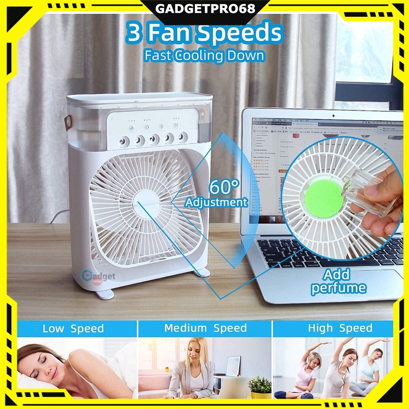 [READY STOCK] Portable USB Mini Aircond, Air Cooler, Mist Fan, Kipas ...