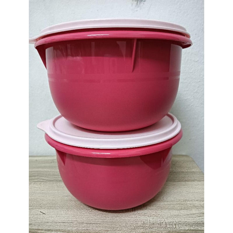Tupperware lelong Fix & Mix Round Modular Canister 1.9L(2pcs) /3.4L ...