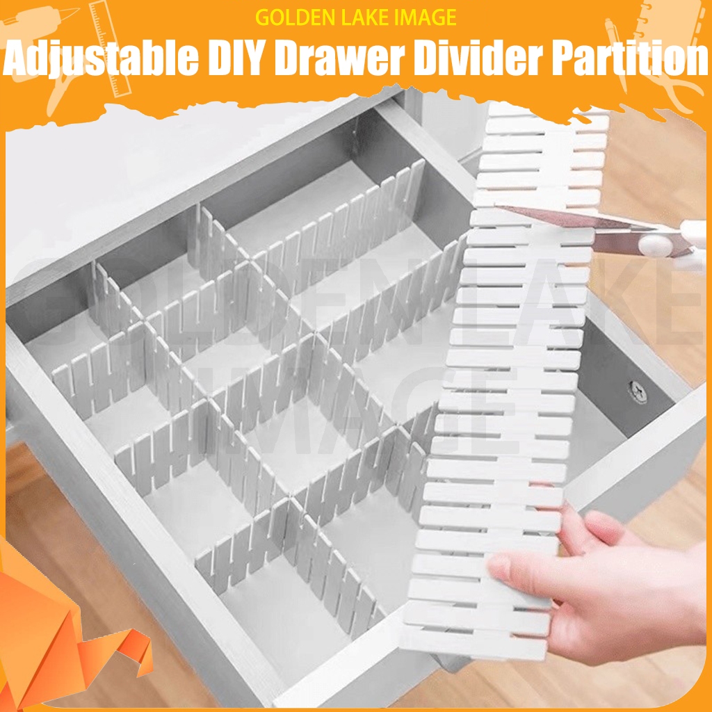 GL 4Pcs/Pack Adjustable DIY Drawer Divider Partition Space-saving ...