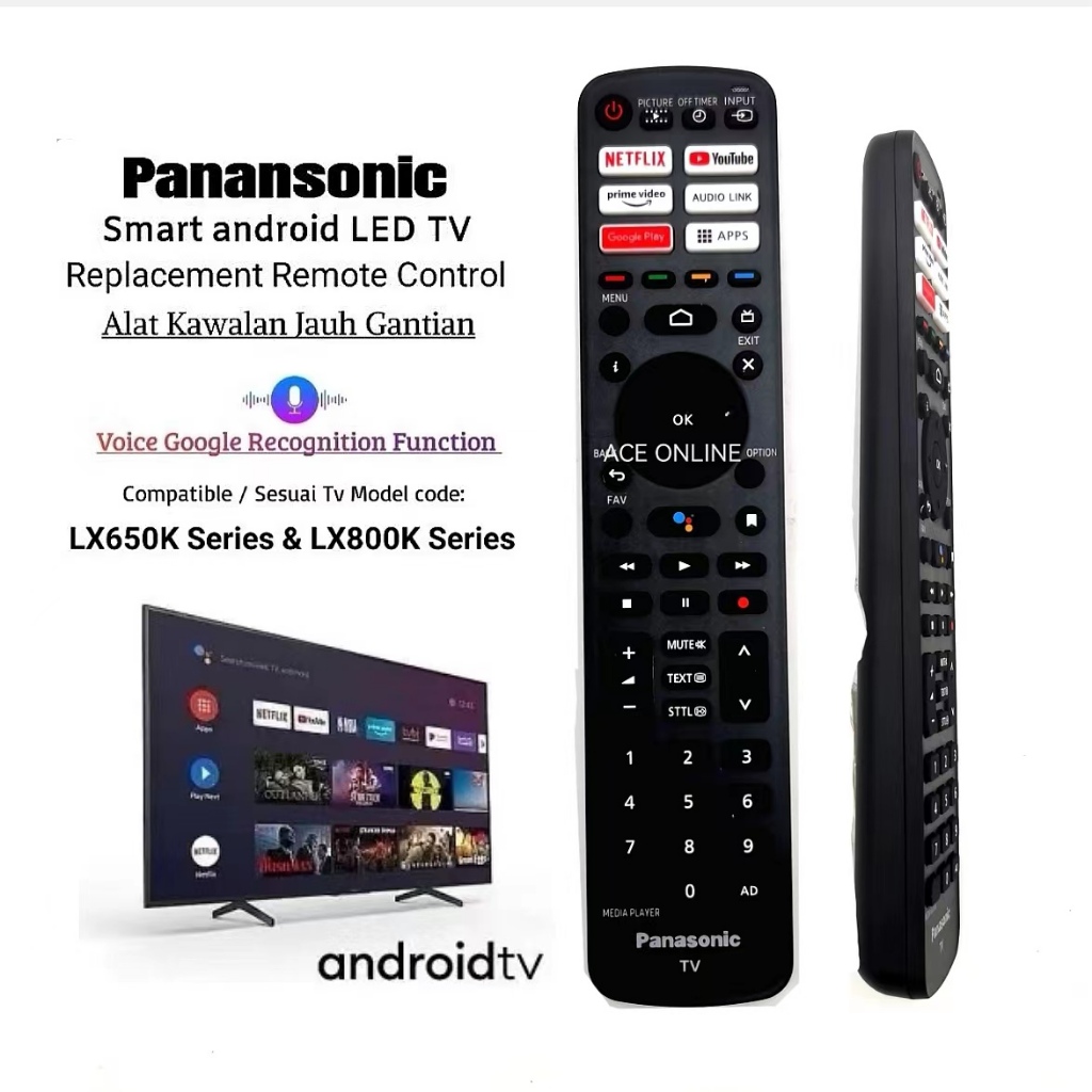 PANASONIC ANDROID SMART TV REMOTE CONTROL PN-V10( RC700P ) WITH ...