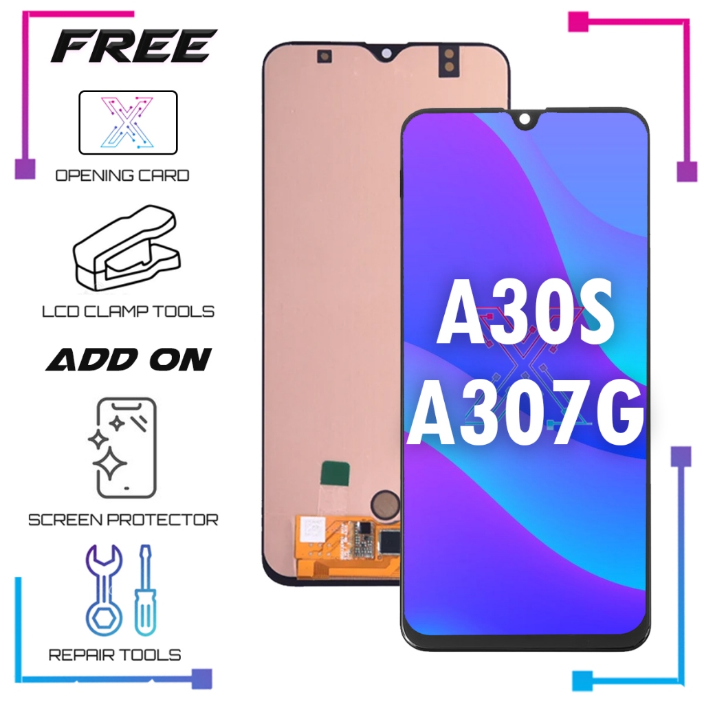 LCD Display Touch Screen Digitizer Skrin For SAMSUNG A30S A307G ...