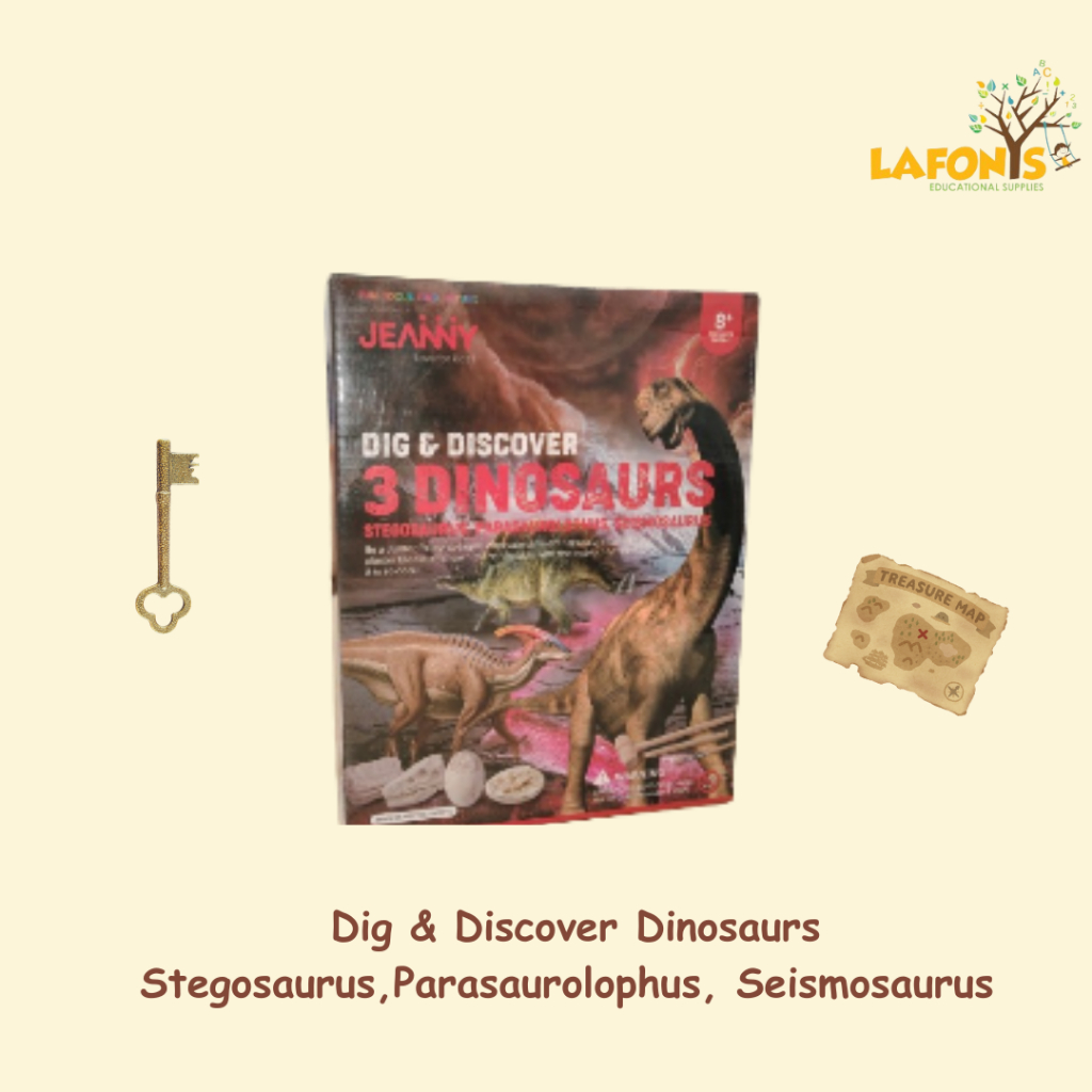 (Lafonis) Dig & Discover Dinosaurs Stegosaurus,Parasaurolophus ...