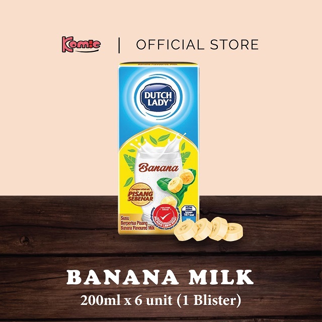 Dutch Lady 200ml UHT Dairy Healthy Milk Drinks - Banana Flavor Halal ...