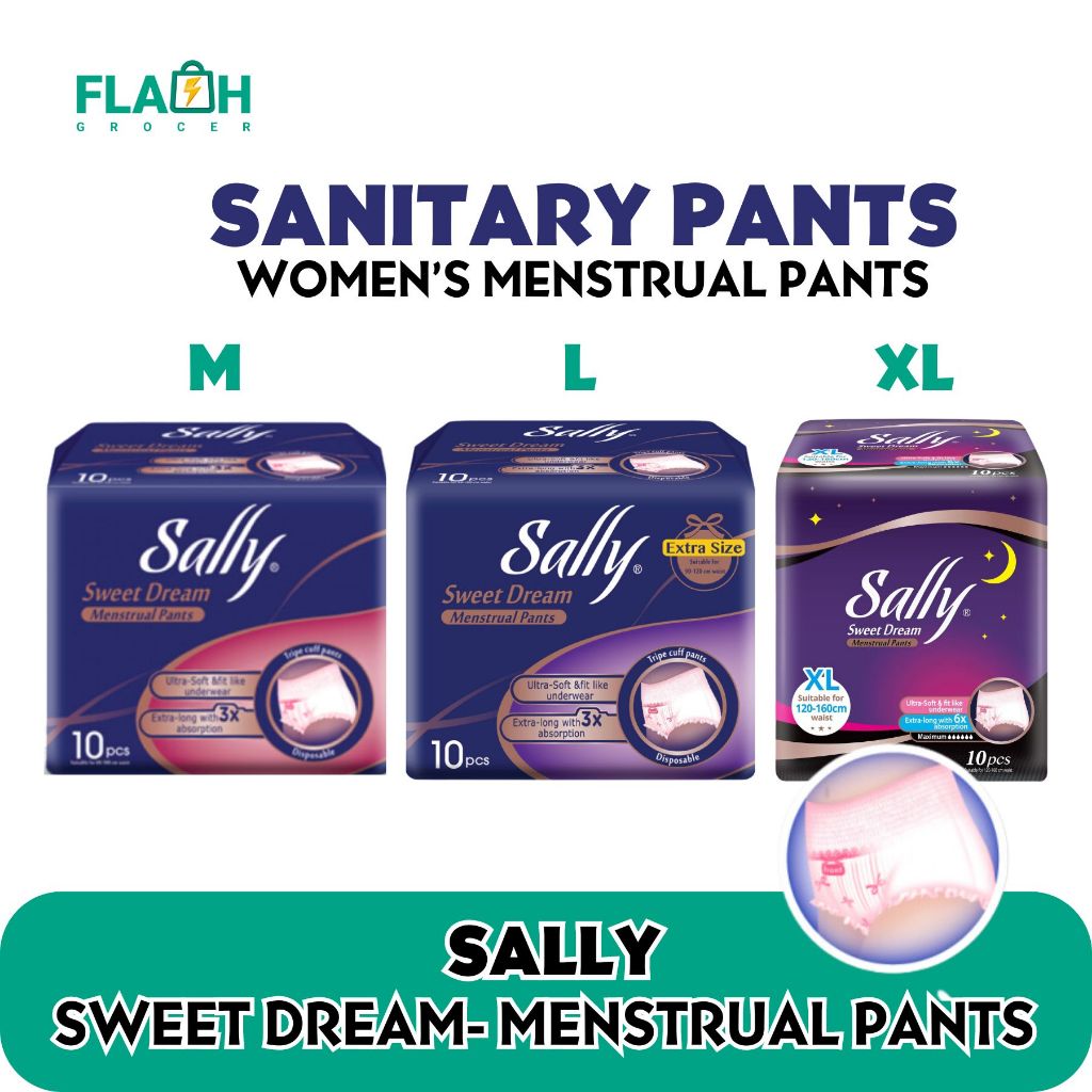 SALLY MENSTRUAL PANTS | DISPOSABLE TRIPE CUFF PANTS | REGULAR & EXTRA ...
