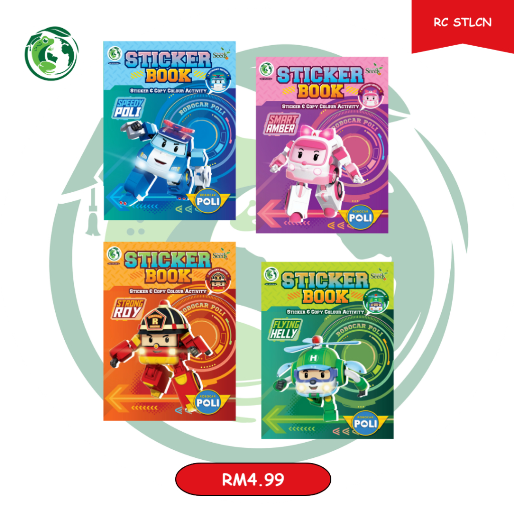 TOAD BOOK: ROBOCAR POLI STICKER BOOK (RC STLCN) | Shopee Malaysia