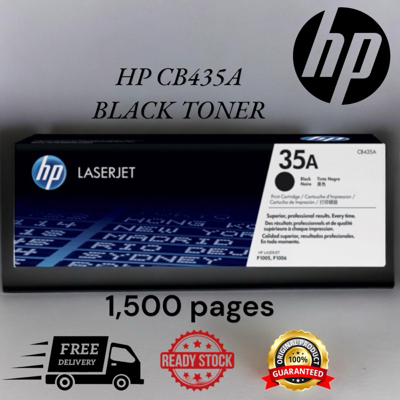 HP CB435A 435A 35A Black Original LaserJet Toner Cartridge | Shopee ...