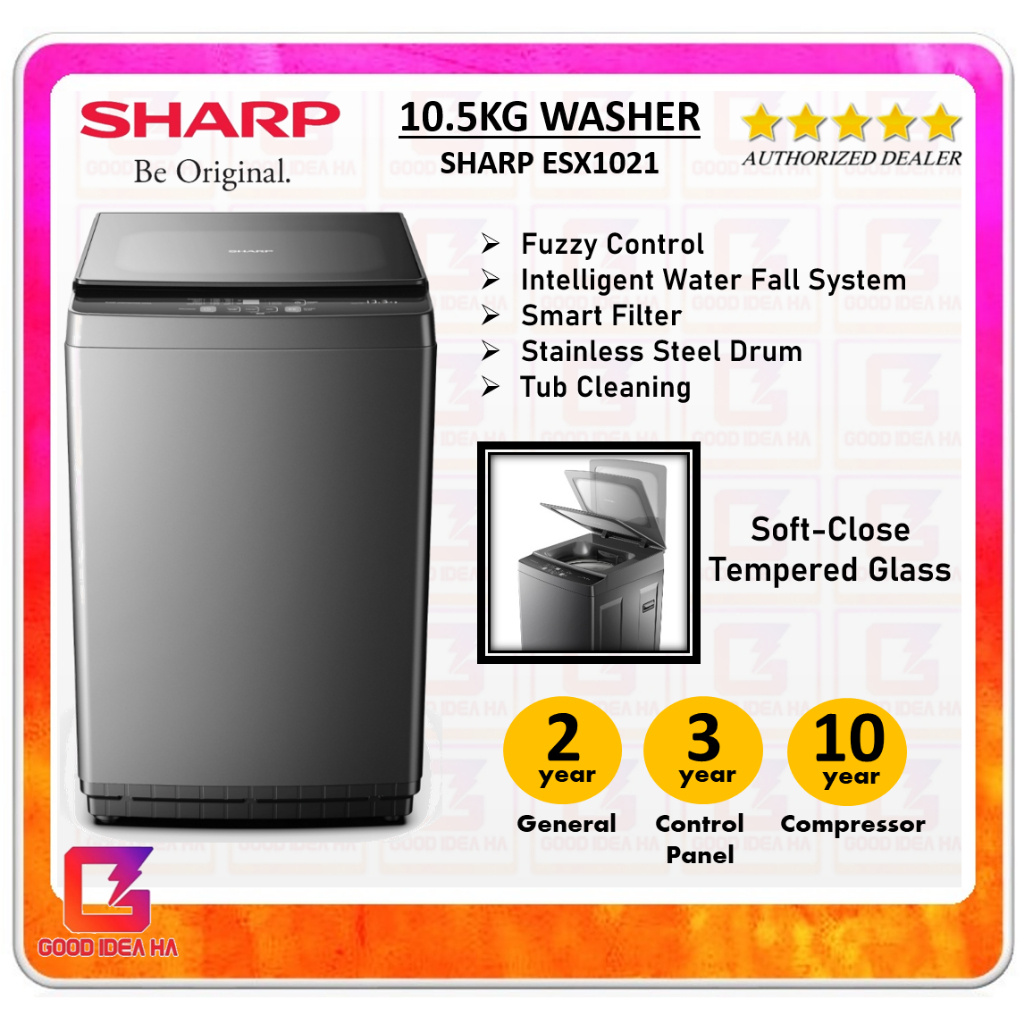 Sharp Fully Auto Washing Machine (10.5kg) ESX1021 | Shopee Malaysia