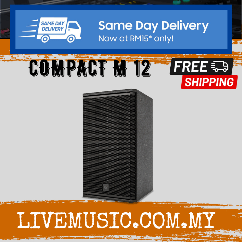 RCF COMPACT M 12 Passive 2-Way Speaker - White / Black ( COMPACTM12 ...
