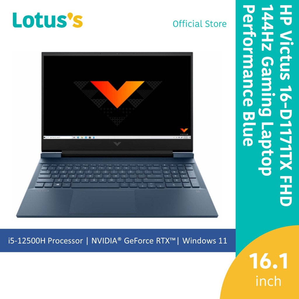 HP Victus 16-D1171TX 16.1" FHD 144Hz Gaming Lap Blue (i5-12500H,8GB ...