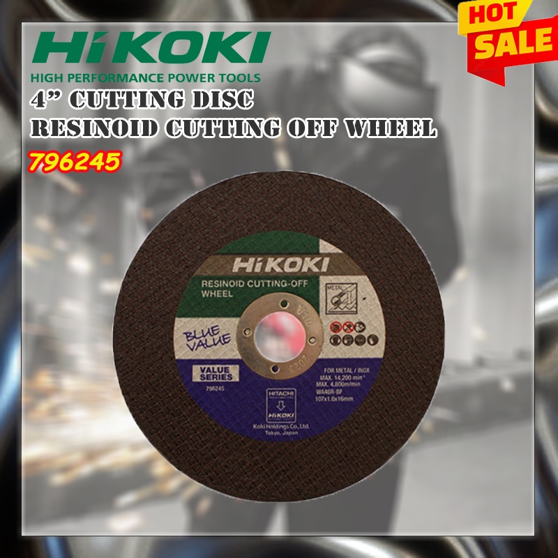 HIKOKI RESINOID CUTTING OF WHEEL 796245 4'' CUTTING DISC FOR METAL ...