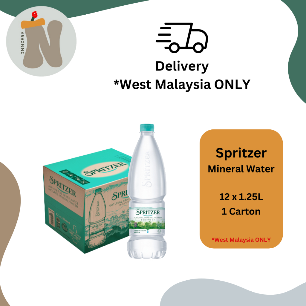 Spritzer Natural Mineral Water 12 x 1.25Lit (1-6Cartons) | Shopee Malaysia
