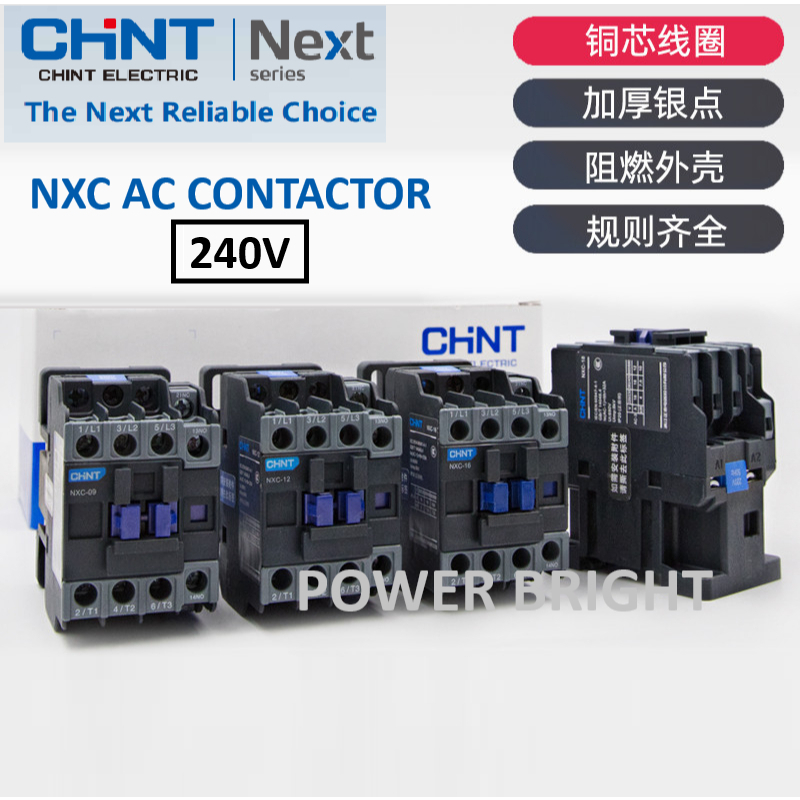 CHINT NXC 240VAC CONTACTOR [50A, 65A, 85A, 100A, 120A] | Shopee Malaysia
