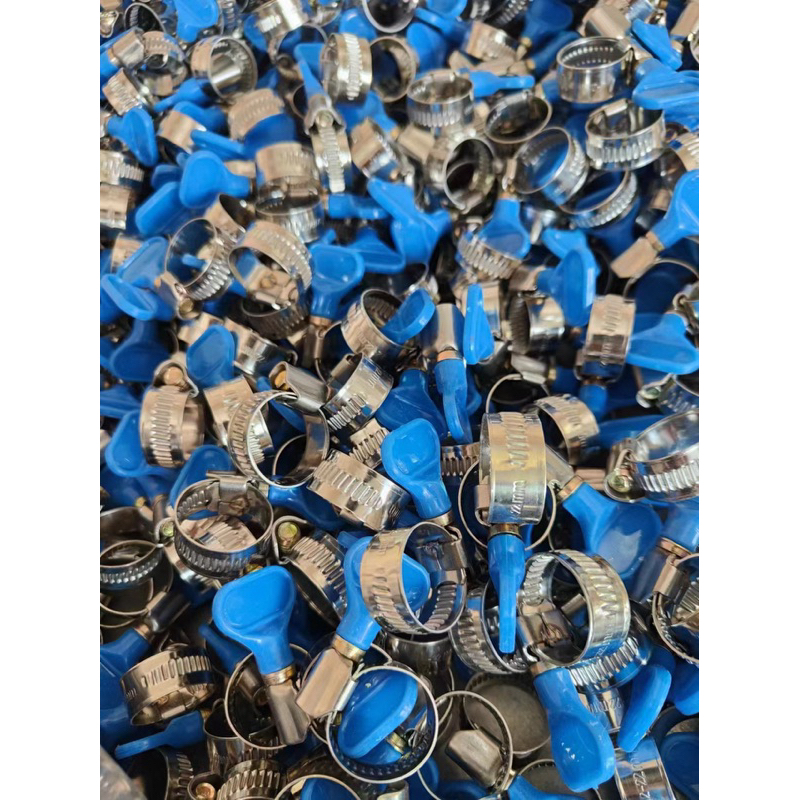 s/steel 12-22mm Garden Water Hose Pipe Clip Rotatable Iron Butterfly ...