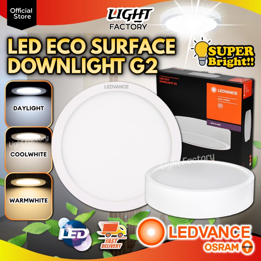 🔥NEW🔥 OSRAM LEDVANCE G2 LED Surface Downlight 6" 18W | 8" 24W Surface ...