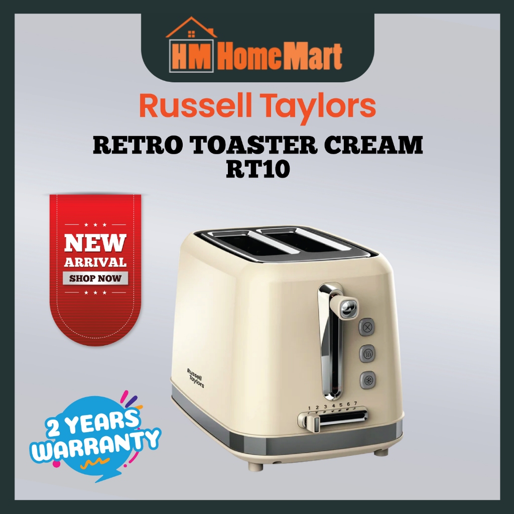 Russell Taylors Retro Toaster RT-10C (Cream) ( 2 Years Warranty ...