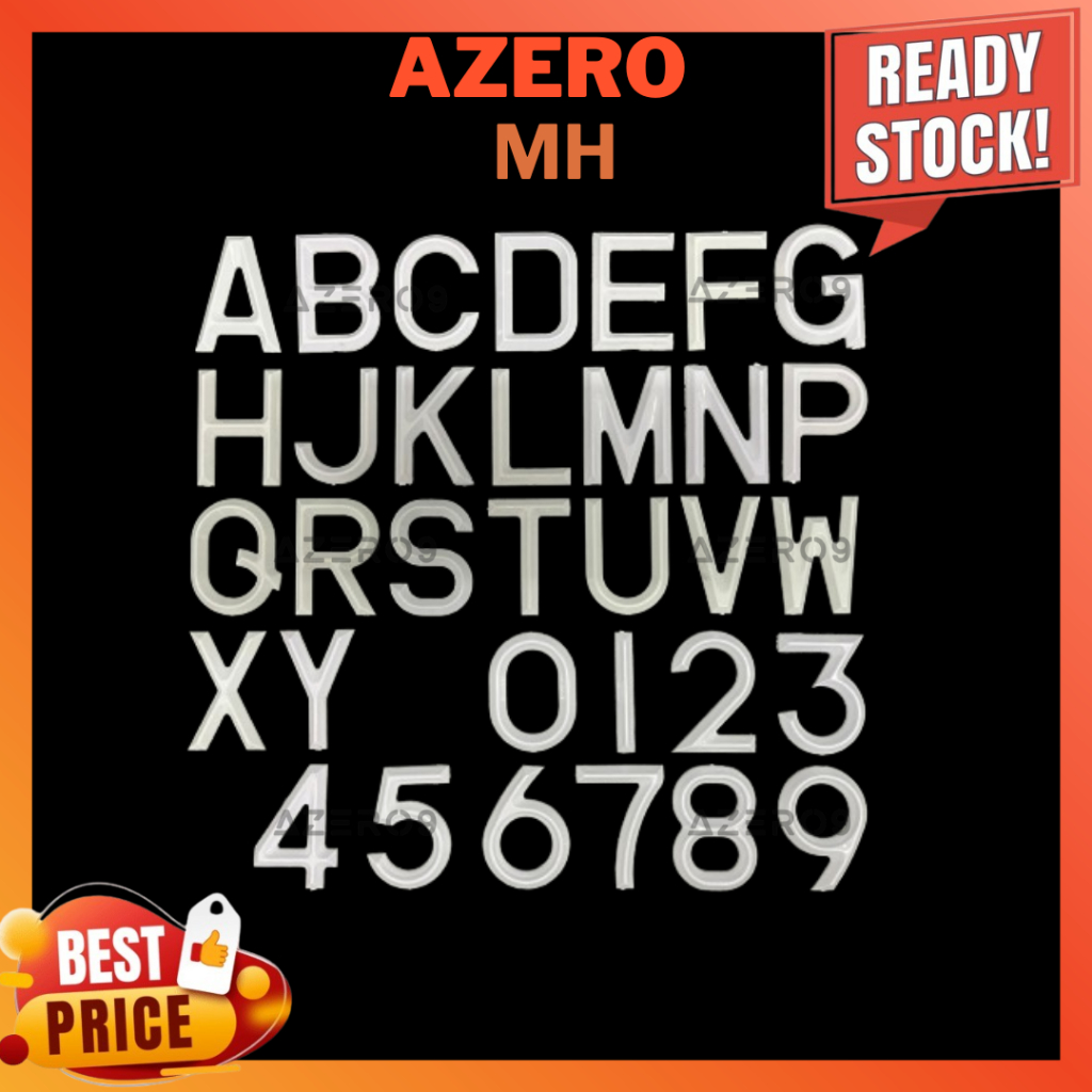 Car Plate Number MH / Nombor Plate Kereta MH Font Design (MH) | Shopee ...