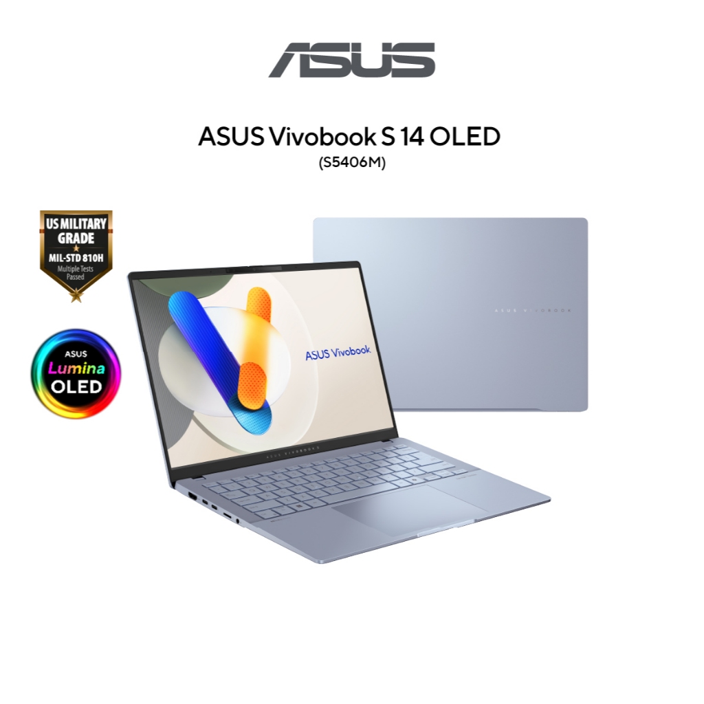 Asus Vivobook S S5406M-AQD228WS Blue AQD226WS Black Laptop (Intel CU7 ...