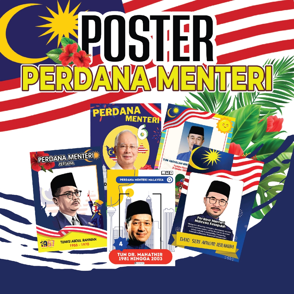 SET POSTER PERDANA MENTERI READYDESIGN | Shopee Malaysia