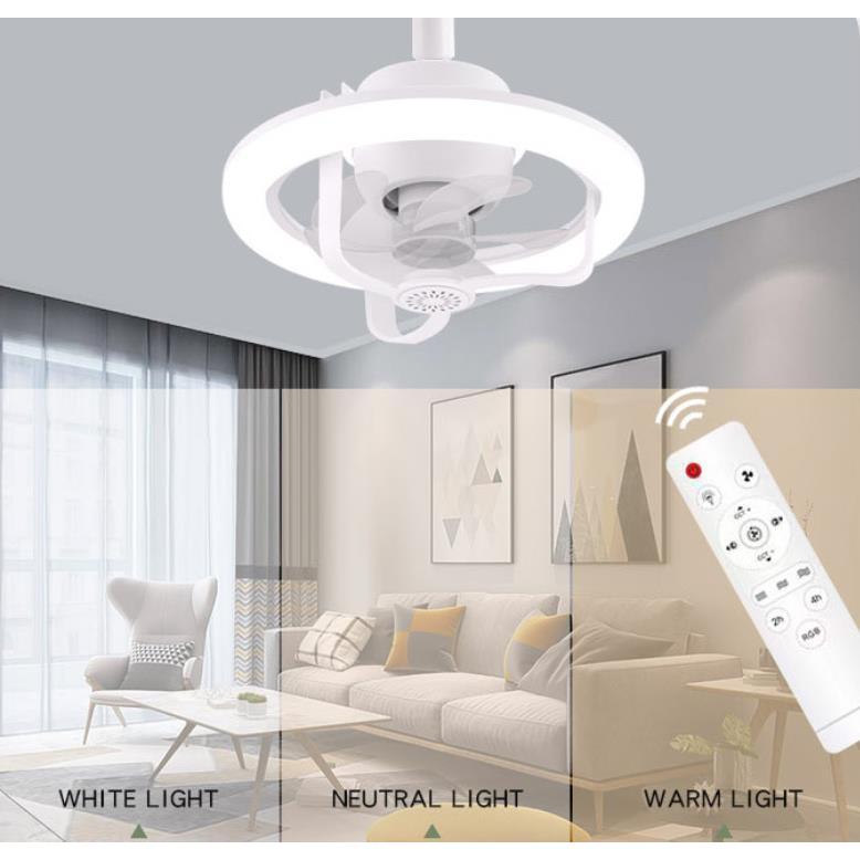 Kipas Siling Lampu Modern Ceiling Fan With LED Light 360 ° shaking head ...
