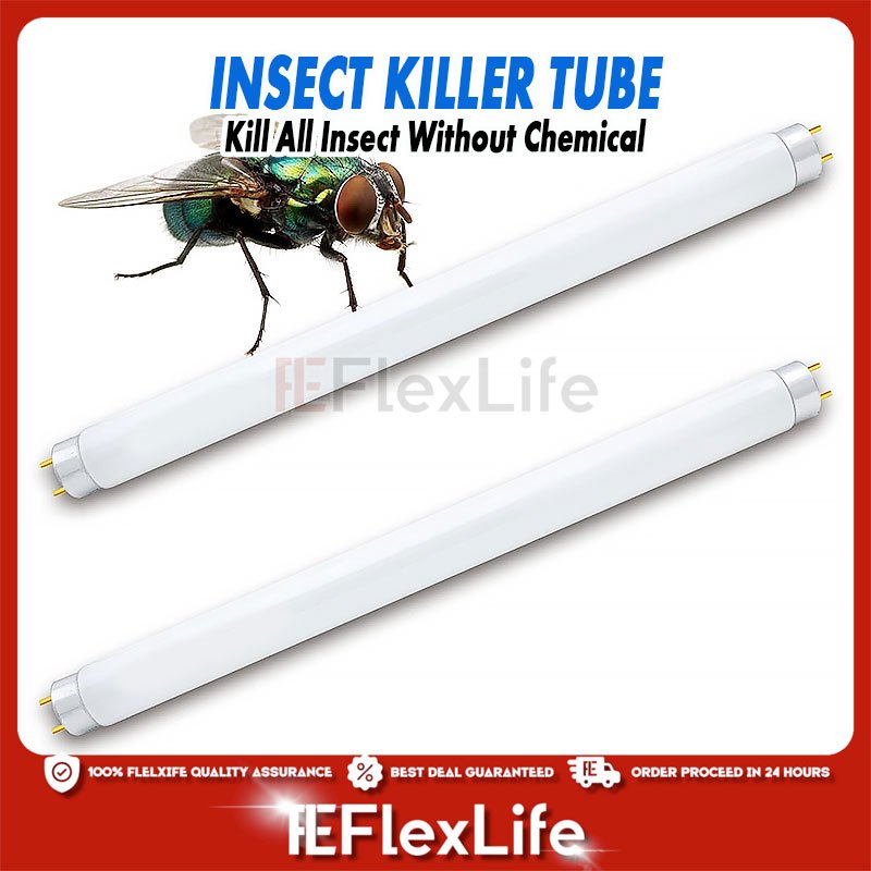 Insect Killer Tube 3 Size Power Option Kills Mosquito Flies Light Bulb ...