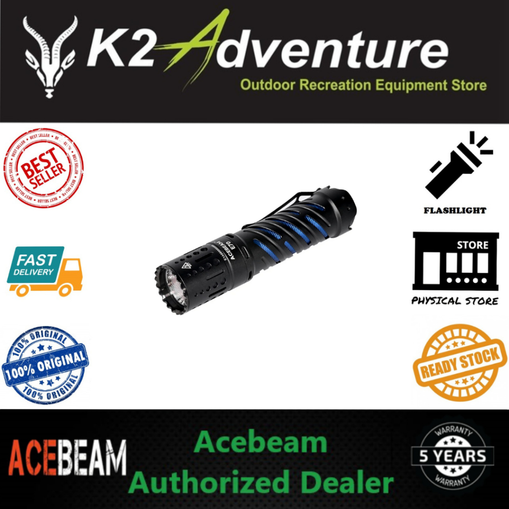 Acebeam E70 CREE XHP70.2 NW LED 4600 Lumens EDC Flashlight (100% ...