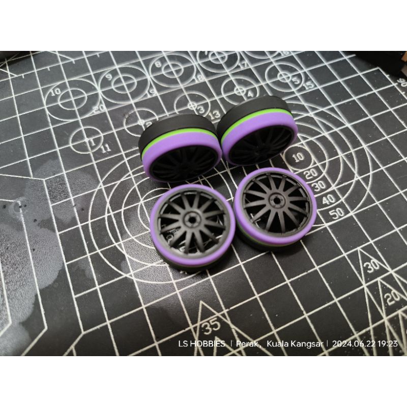 Tamiya trimmed wheels and Tyre For Semitech | Shopee Malaysia