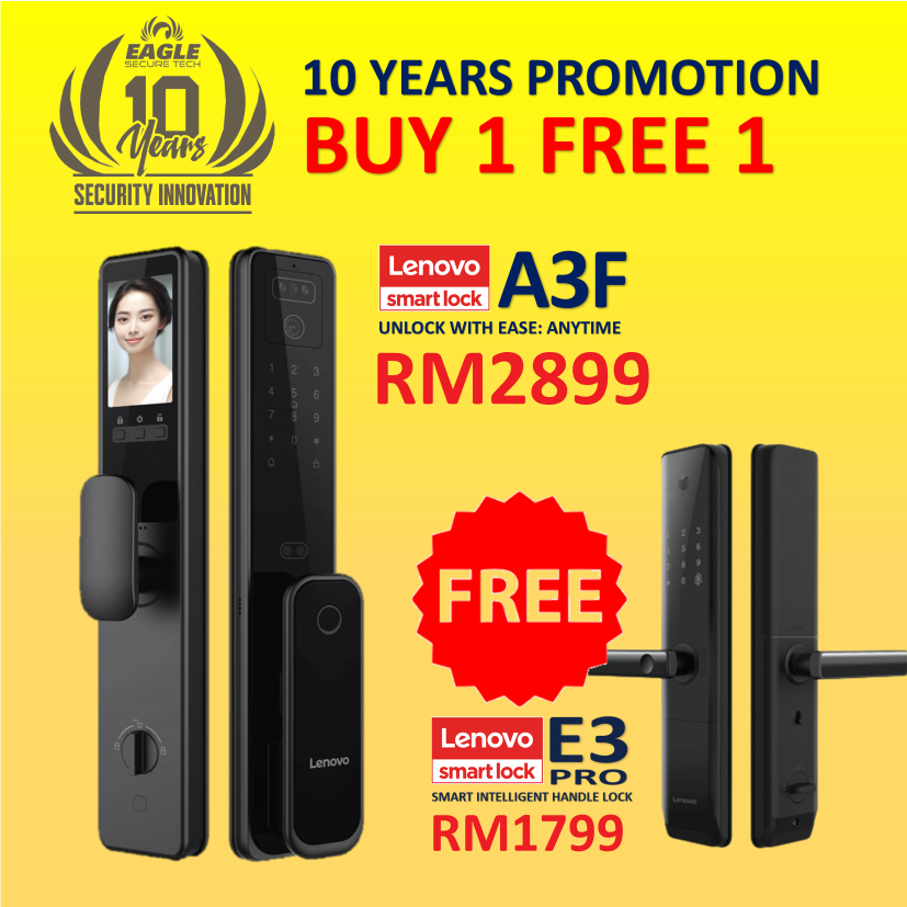 (B1F1 Only KV area) LENOVO Smart Lock A3F | Fingerprint and Camera Lock ...