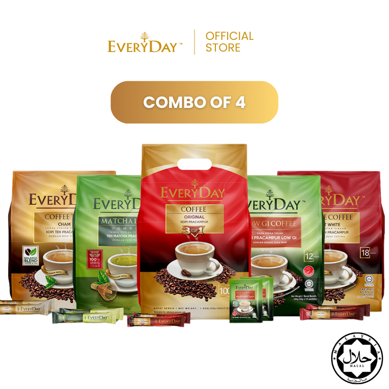 EVERYDAY Original 3in1/Matcha/Cham/Low Gi (Bundle Of 4) | Shopee Malaysia