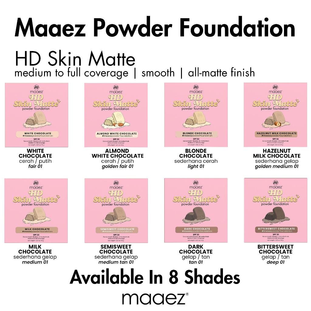 Maaez - Powder Foundation (HD Skin Matte) | Shopee Malaysia