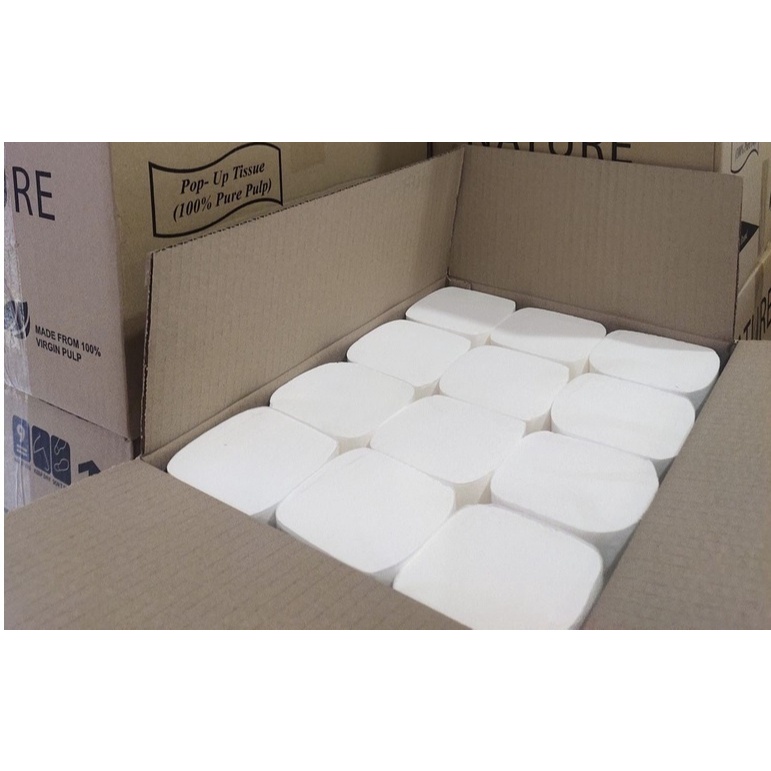 (36 PACKS) Blue Premium Pop Up Tissue/Hygiene Tissues Embossed Tissue ...