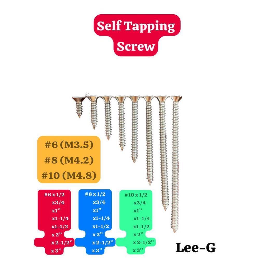 [10pcs] SELF TAPPING SCREW Wood Chipboard Screw Skru Kayu / Nickel ...