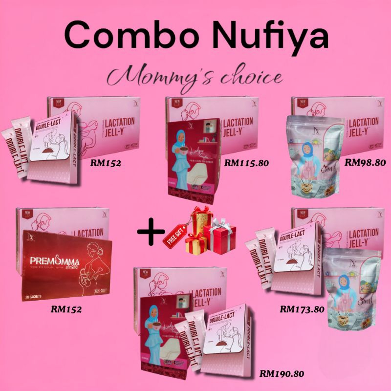 [💯 ORIGINAL NUFIYA HQ] Combo Milkbooster Nufiya Pilihan Ibu Mengandung ...