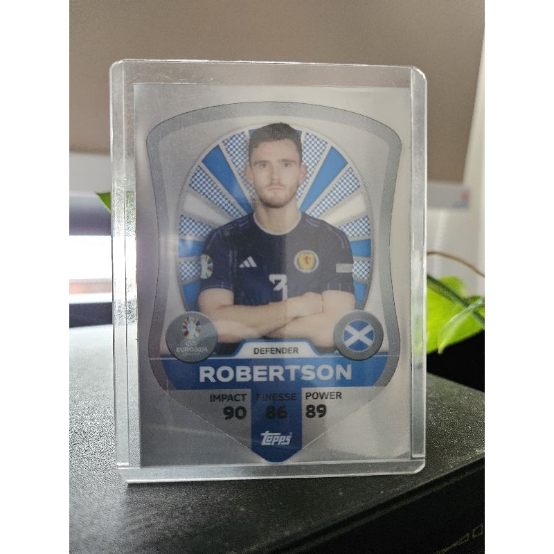 Topps Euro 2024 Match Attax Official Andy Robertson Chrome Shield ...