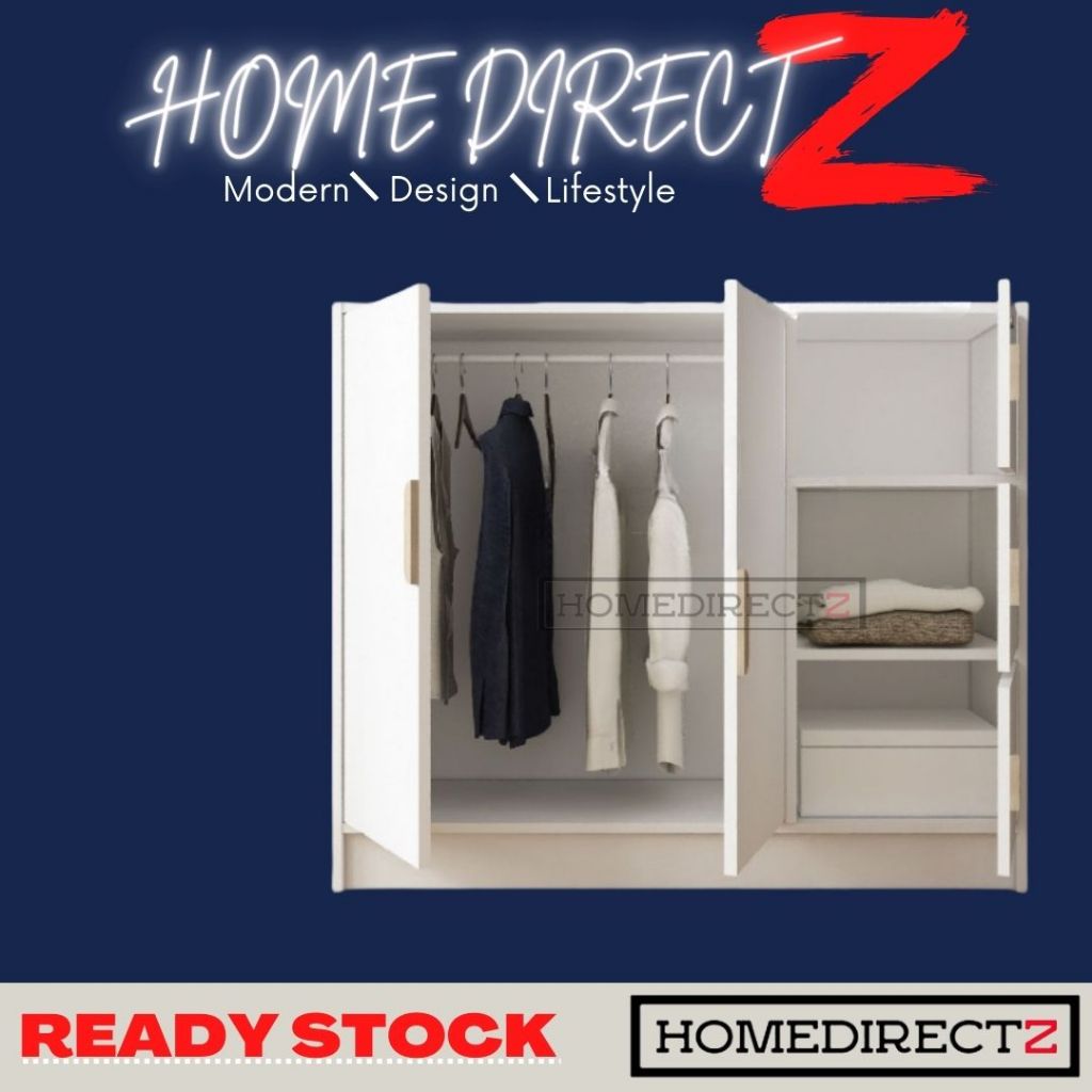 HDZ Kids Wardrobe Solid Wood Children Wardrobe Almari Baju Budak Almari ...