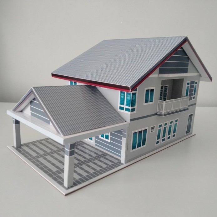 1/64 Homemade Diorama Miniature Paper House Model 1 | Shopee Malaysia