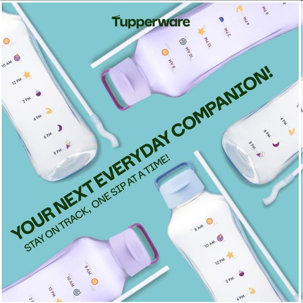 Tupperware ECO+ AQUAVIBE™ Bottle (1) 2L with Handle + Aqua Vibe ...