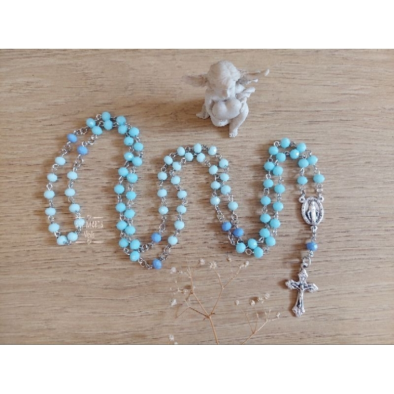 Memorare Chaplet/ Rosary (Blue Beads) | Shopee Malaysia