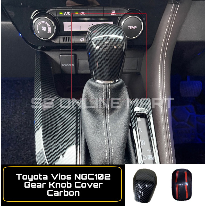 Toyota Vios 2023-2024 NGC102 Interior Gear Knob Carbon Fiber Cover Gear ...