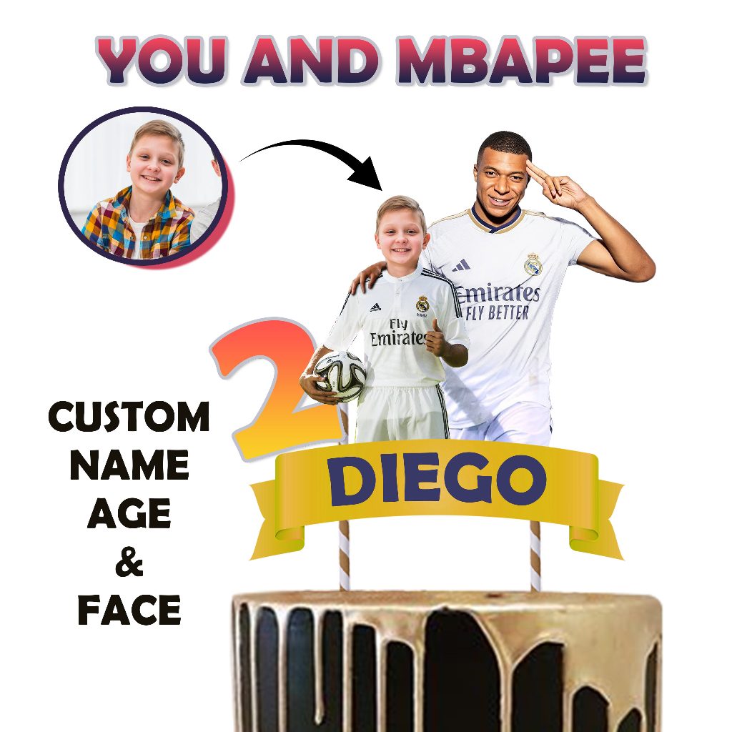 Mbappe Real Madrid cake topper | Shopee Malaysia