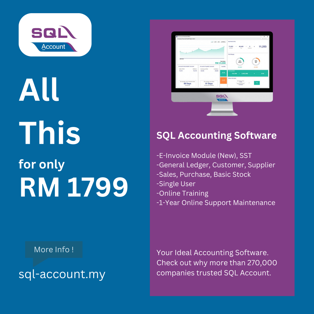 SQL Accounting and Billing Software (Single User) | Shopee Malaysia