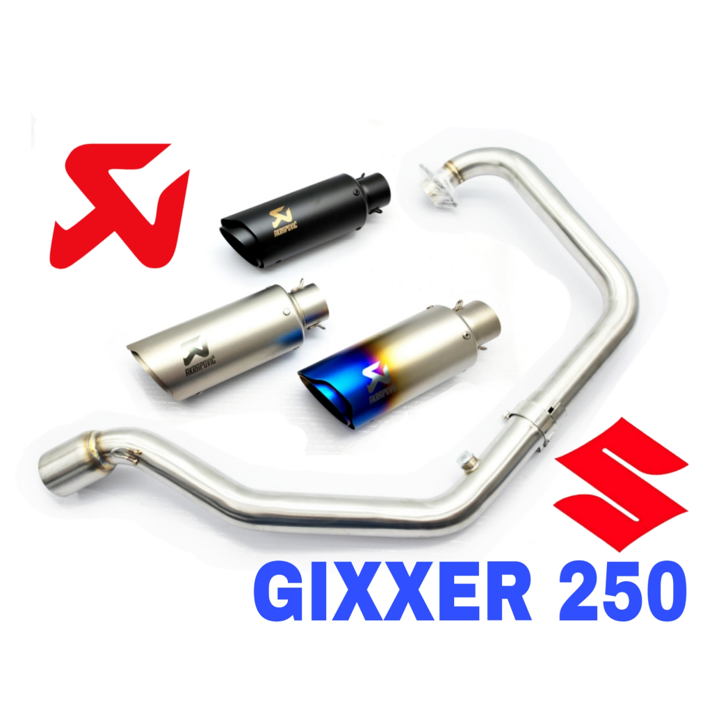 Exhaust Suzuki Gixxer250 Full System Piping Akrapovic Ekzos Muffler ...