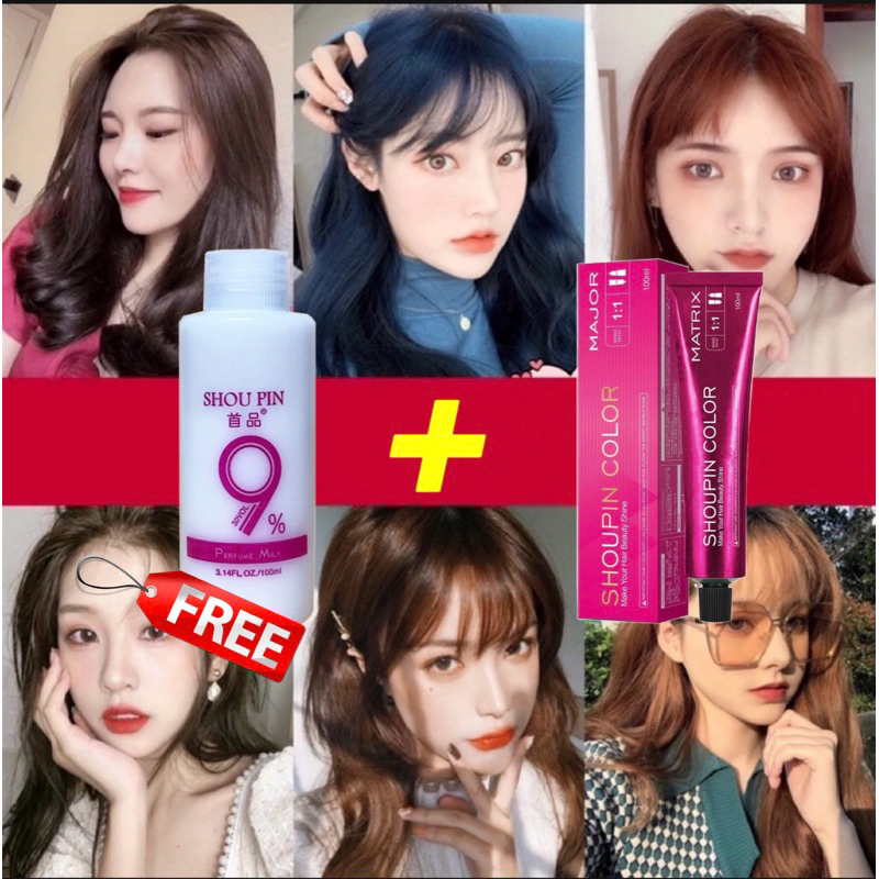 1 Set(colour + peroxide) Major SHOUPIN COLOUR / Hair colouring ...