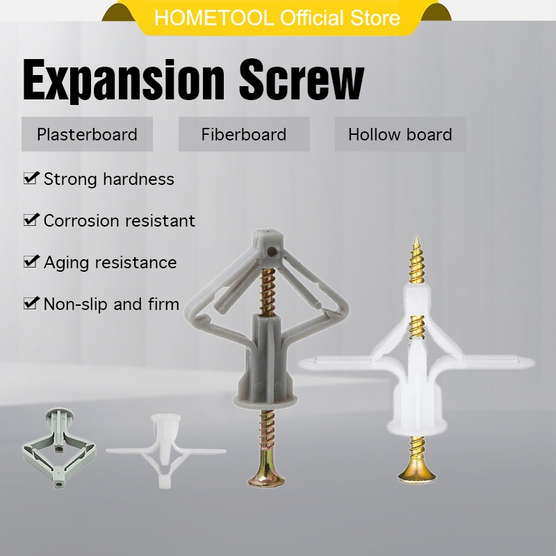 100PCS White Aircraft Expansion Tube Plaster Expansion Screws Aircraft ...