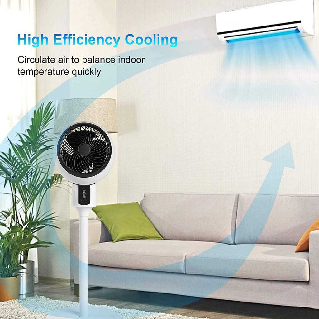 Electric Stand Cooling Fan 3 Speed Touch Panel + Remote Control For ...