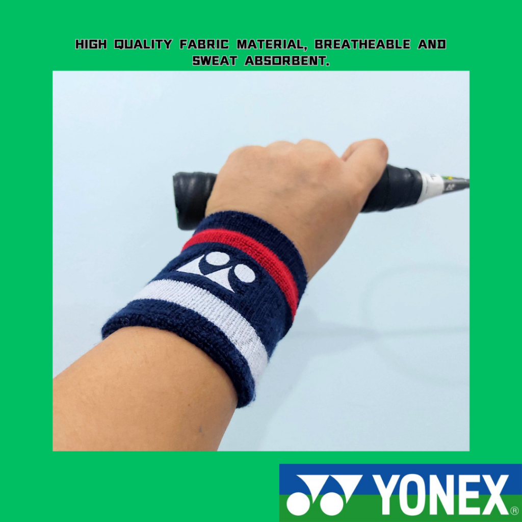 【READY STOCK】YoNeX BADMINTON WRIST BAND FULL COTTON 尤尼克斯护腕 运动 跑步 健身 ...