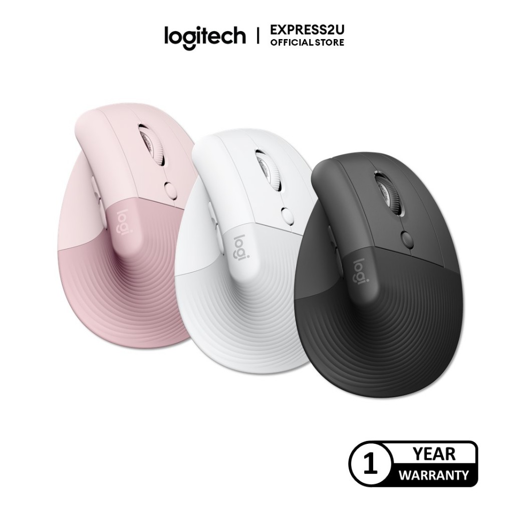 LOGITECH LIFT VERTICAL ERGONOMIC WIRELESS MOUSE (GRAPHITE/ROSE/OFF ...