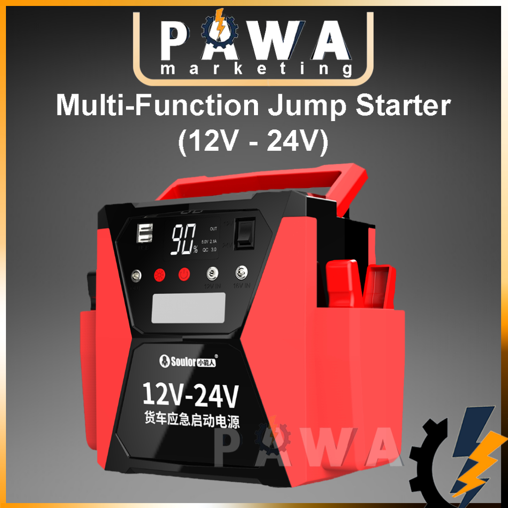 Pawa Jumper Heavy Duty 24V 12V Powerbank Lorry Car Jump Starter Power ...