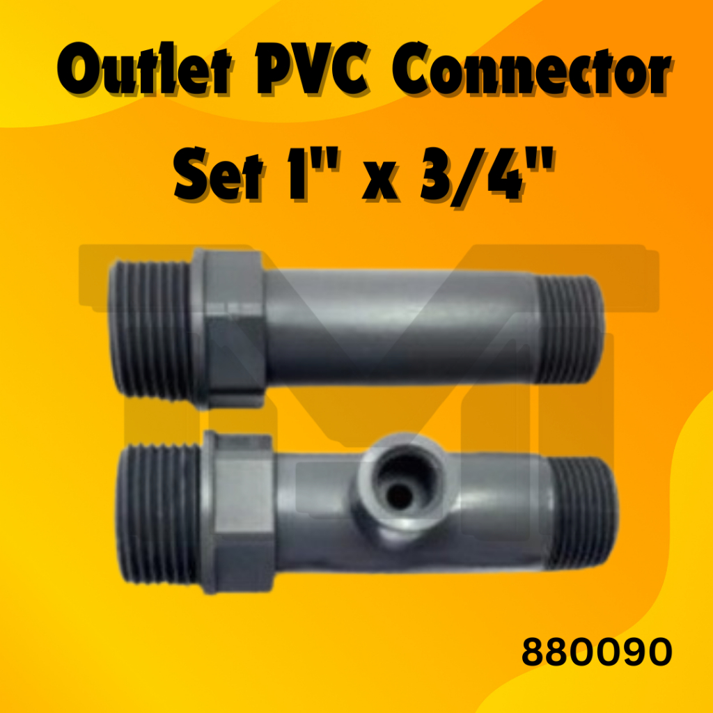 Water Filter Valve Inlet & Outlet PVC Connector Set 1" x 3/4" CMJ20 ...